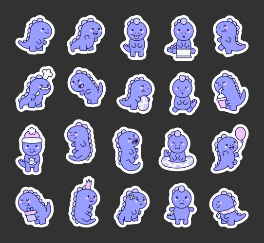 Dinosaur Emotions Vector Images (over 1,100)