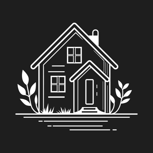 Simple house home logo Royalty Free Vector Image