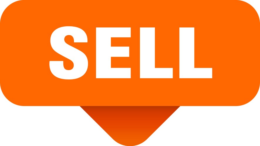 Sell sticker sign on transparent background Vector Image