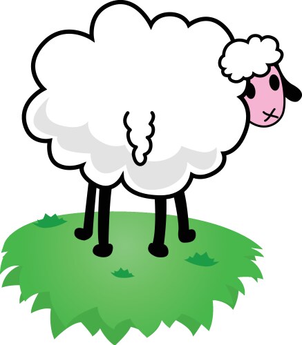 Scared sheep Royalty Free Vector Image - VectorStock