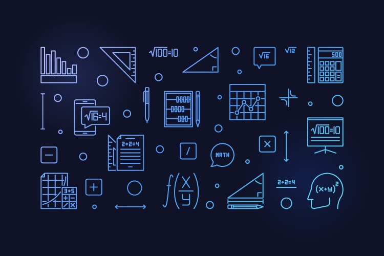 Algebra and mathematics colorful Royalty Free Vector Image