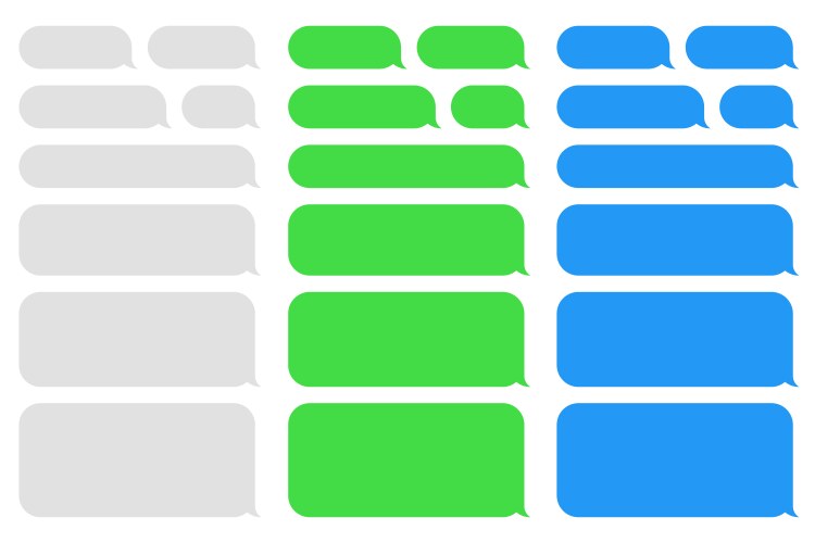 Message bubbles chat icons deign template Vector Image