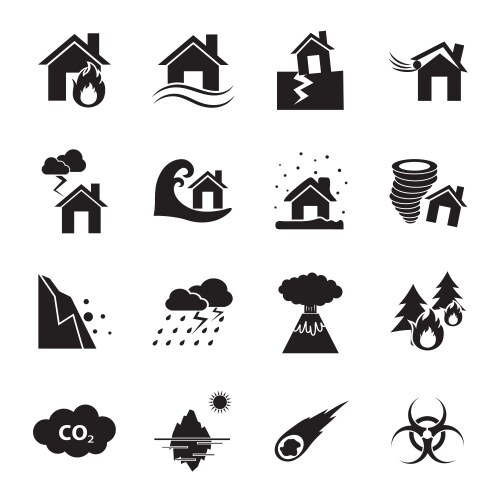 Disaster icon Royalty Free Vector Image - VectorStock