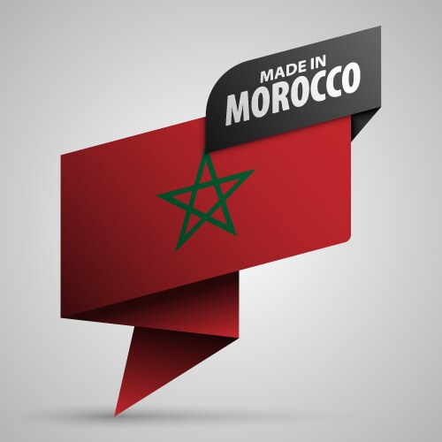 Made in morocco graphic and label Royalty Free Vector Image