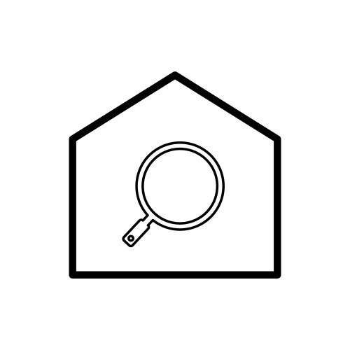 House magnifying glass logo home inspection logo Vector Image