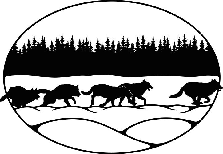 Wolf Pack Vector Images (over 1,000)