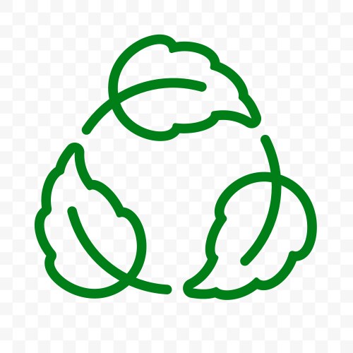 Biodegradable recyclable plastic free label icon Vector Image
