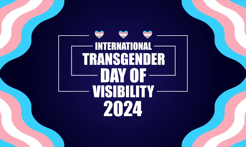 Beautiful text international transgender day Vector Image