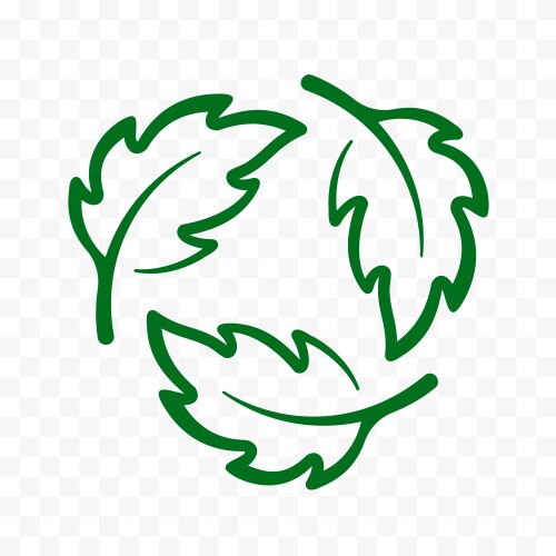 Biodegradable recyclable plastic free label icon Vector Image