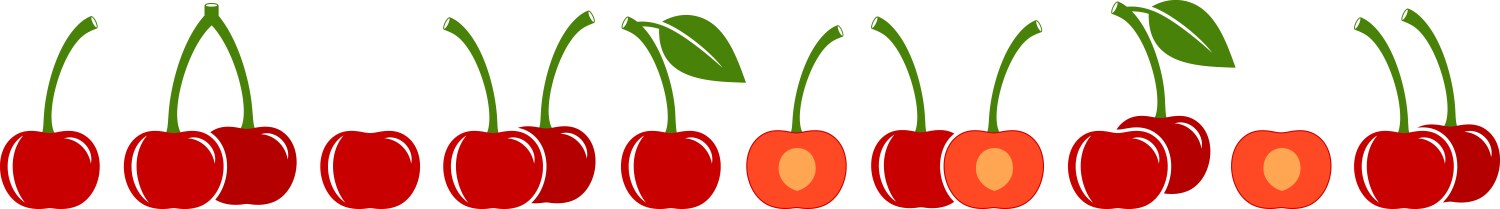 Cherry fruit ripeness stages chart colour Vector Image