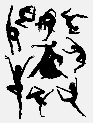 Contemporary Dance Silhouette Vector Images (over 900)
