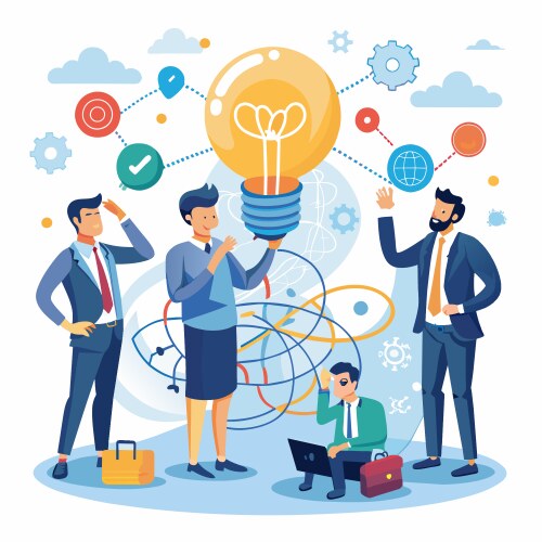 Proactive and reactive thinking chaos order Vector Image