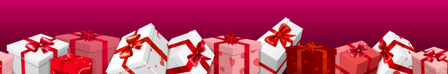 Banner with gift boxes Royalty Free Vector Image