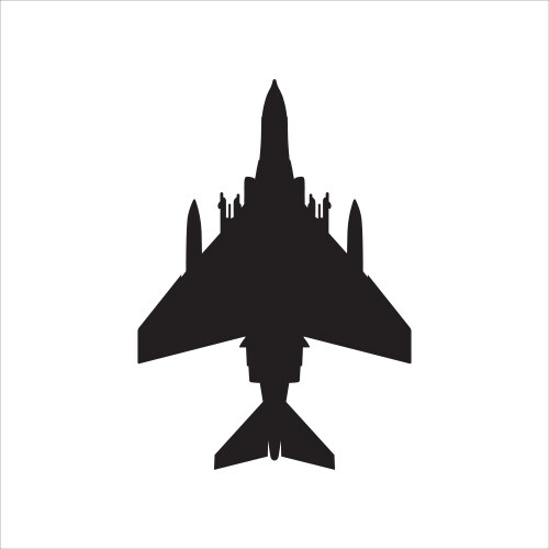 F-4 phantom svg military figh Royalty Free Vector Image