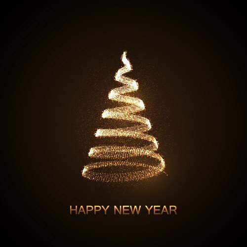 Illuminated christmas tree Royalty Free Vector Image