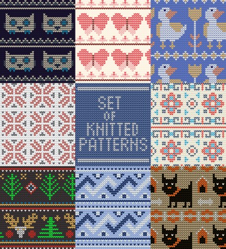 Seamless traditional peru knitting pattern Vector Image