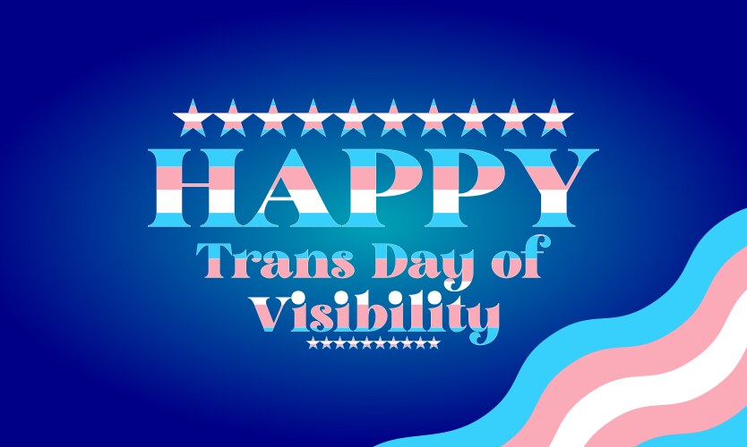 International trans day of visibility background Vector Image