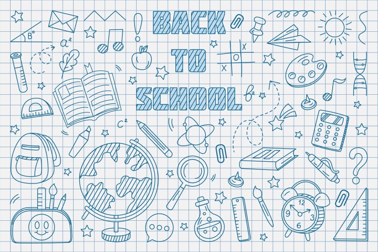 Back to School Doodle – Royalty-Free Vector | VectorStock