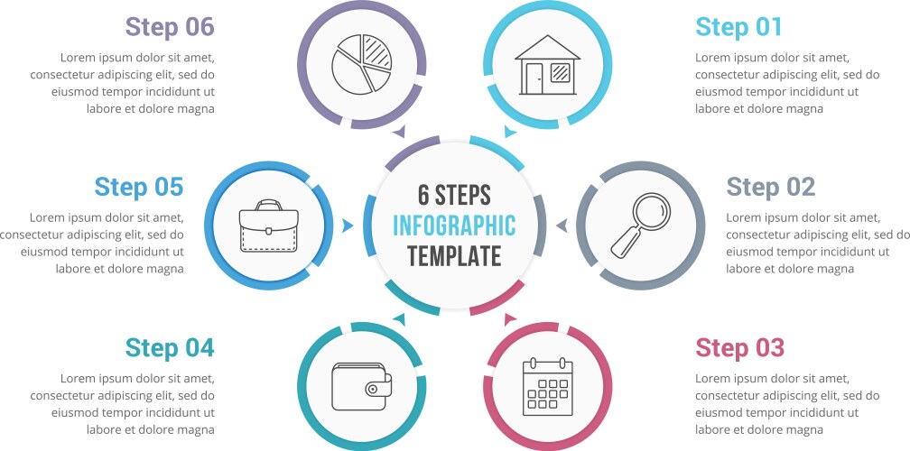 Circle of 6 Arrows Vector Images (over 6,300)