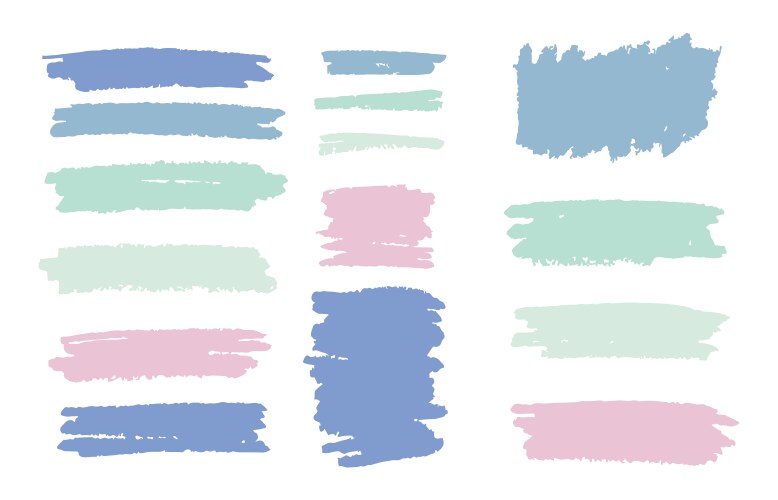 Oil pastel stroke color 5 Royalty Free Vector Image