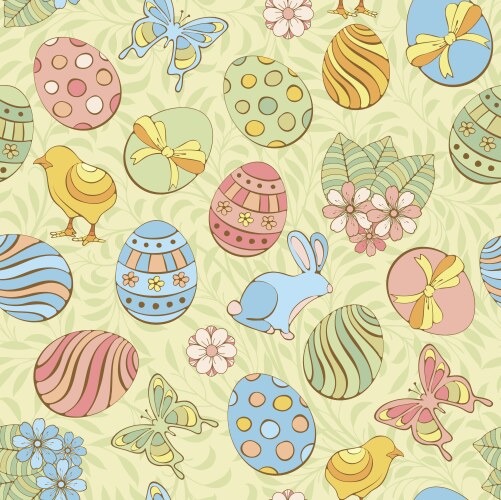 Easter seamless pattern Royalty Free Vector Image