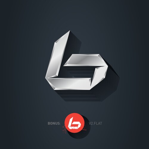 Curved creative letter b logo design with swoosh Vector Image