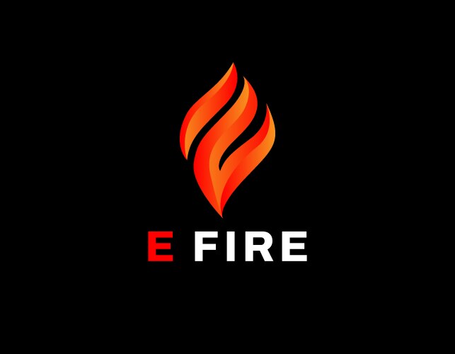 Abstract flame gold logo Royalty Free Vector Image