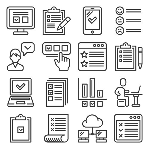 Survey icon Royalty Free Vector Image - VectorStock