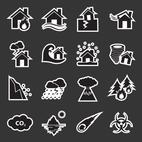 Disaster icon Royalty Free Vector Image - VectorStock