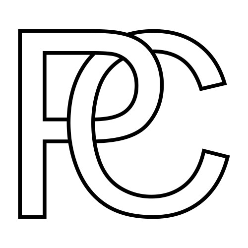 Logo ac icon sign two interlaced letters a c Vector Image