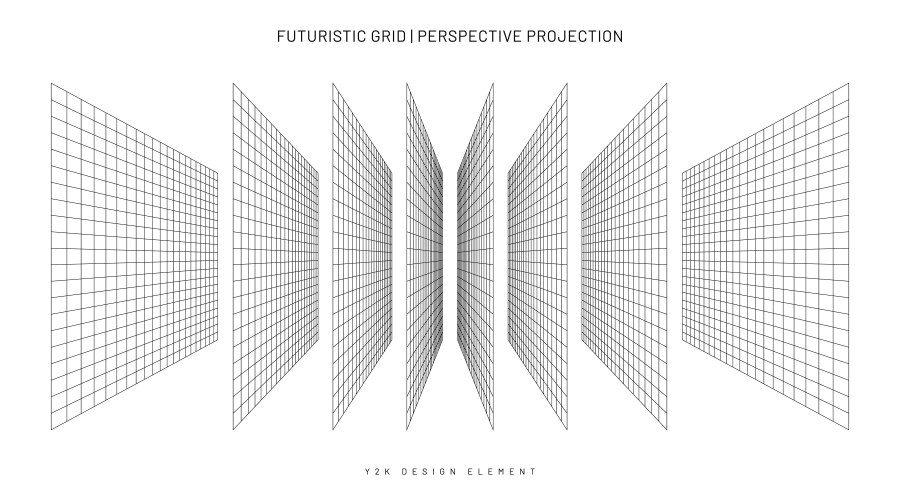 Futuristic grid in perspective projection Vector Image