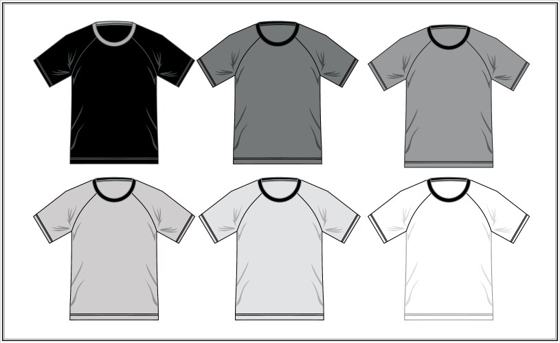 Raglan T-Shirt Template Vector Images (over 630)