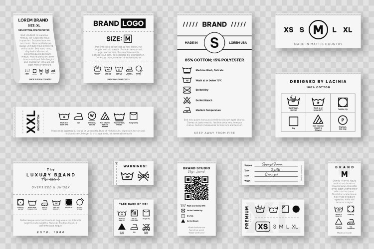 Guide to laundry care symbols Royalty Free Vector Image