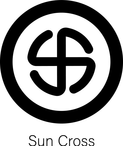 Solar cross Royalty Free Vector Image - VectorStock