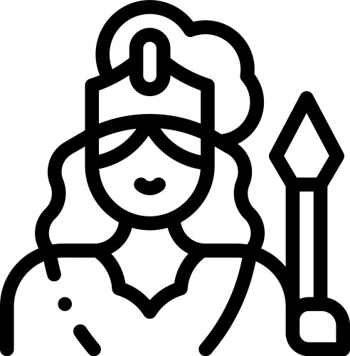 Ankh icon thin linear style design isolated on Vector Image