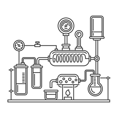 Chemistry laboratory infographic Royalty Free Vector Image