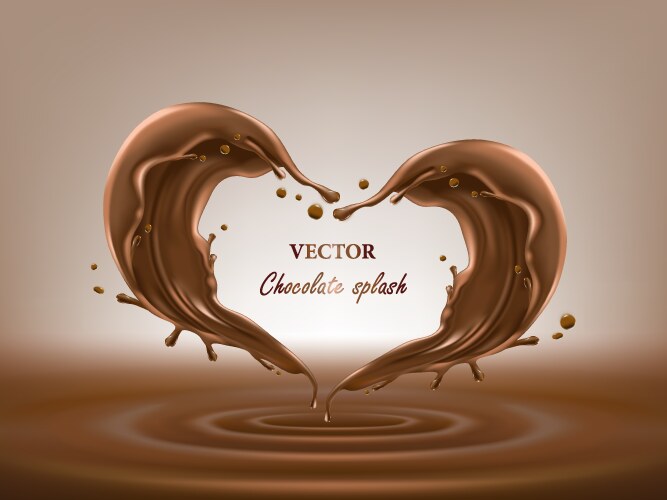 Abstract background with chocolate splash high Vector Image