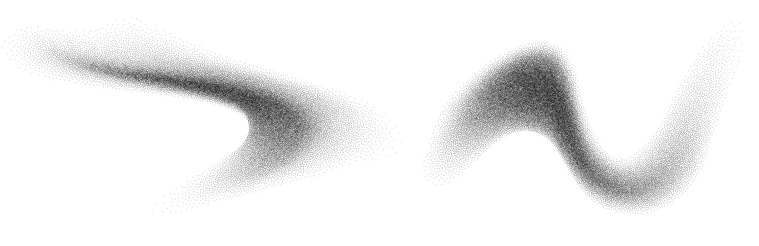 Dotwork abstract shapes in black grain texture Vector Image