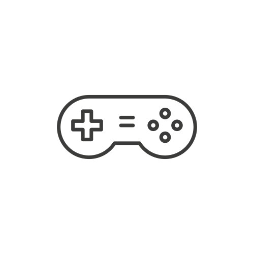 Gamepad icon set video game controller symbol Vector Image