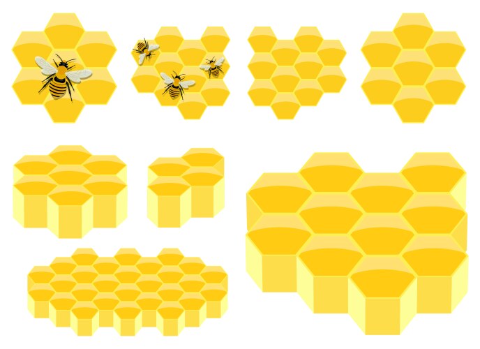 Bee tree hive design isolated on white background Vector Image