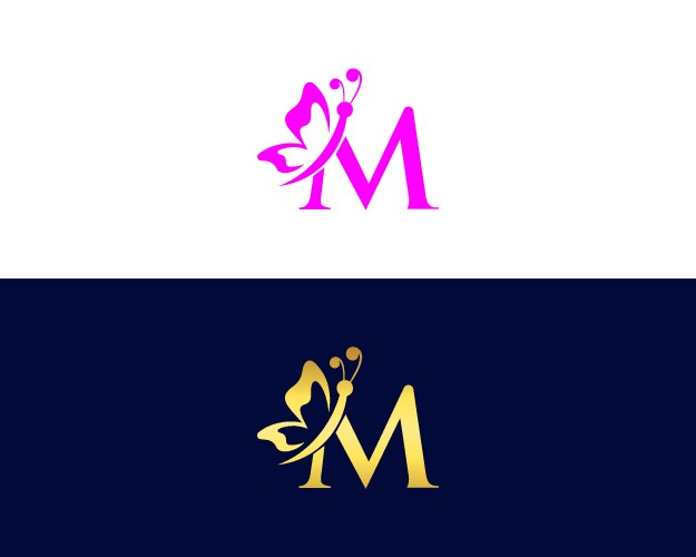 Butterfly Letter M Vector Images (82)