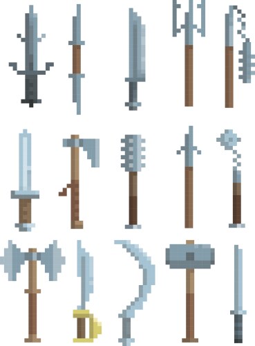 Pixel art 8 bit game sprite green Royalty Free Vector Image