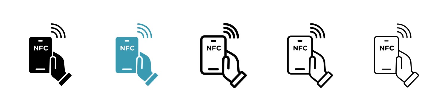 Nfc communication icon Royalty Free Vector Image