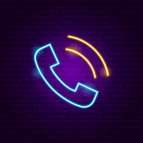 Communication neon sign Royalty Free Vector Image