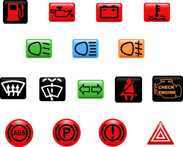 Car spare parts engine details and motor oil Vector Image