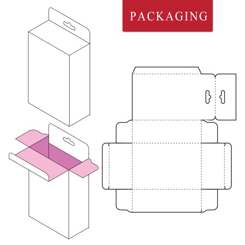 Packaging with Hook - Hanging Display Royalty Free Vector