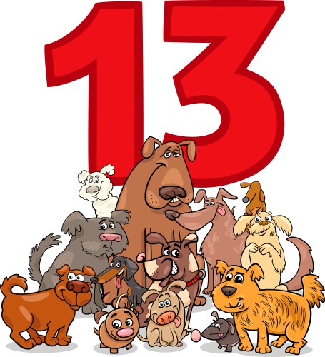 Number twenty nine and cartoon objects group Vector Image