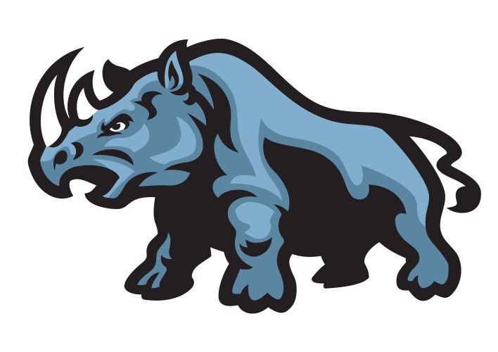 Charging rhino Royalty Free Vector Image - VectorStock