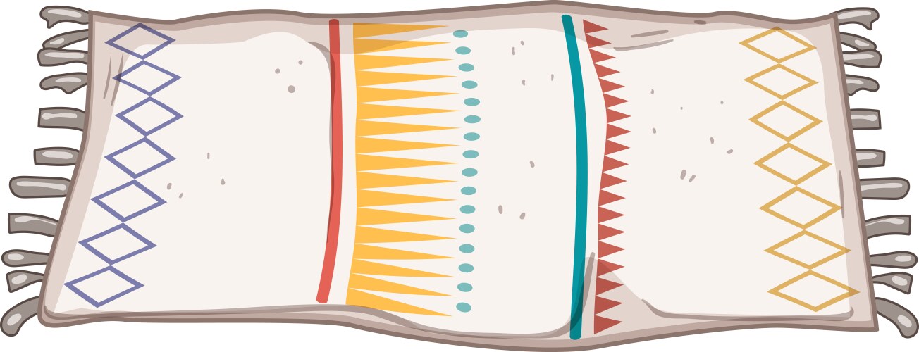 Cozy wool carpet cartoon Royalty Free Vector Image