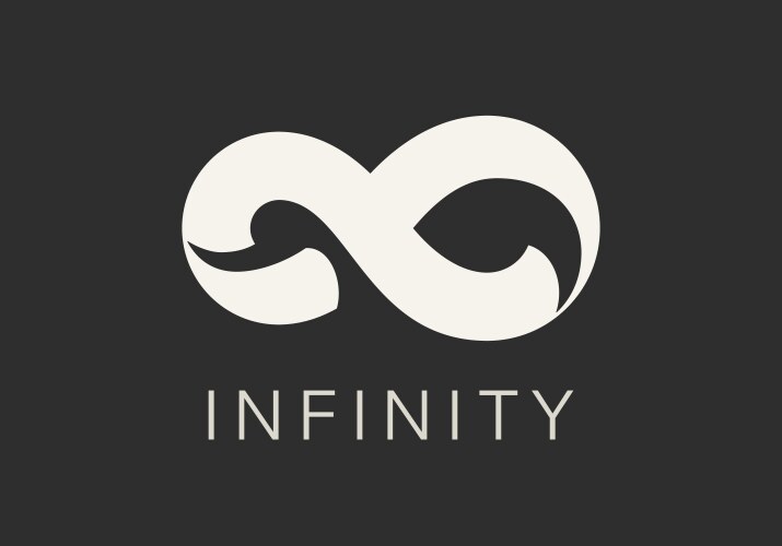 Infinity symbol limitless sign logo design Vector Image